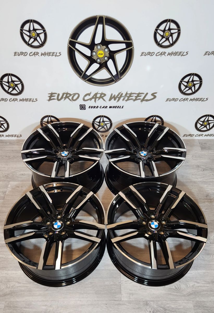 BRAND NEW 20" BMW STYLE ALLOY WHEELS M5 M6 M8 5X120 DIAMOND CUT STAGGERED
